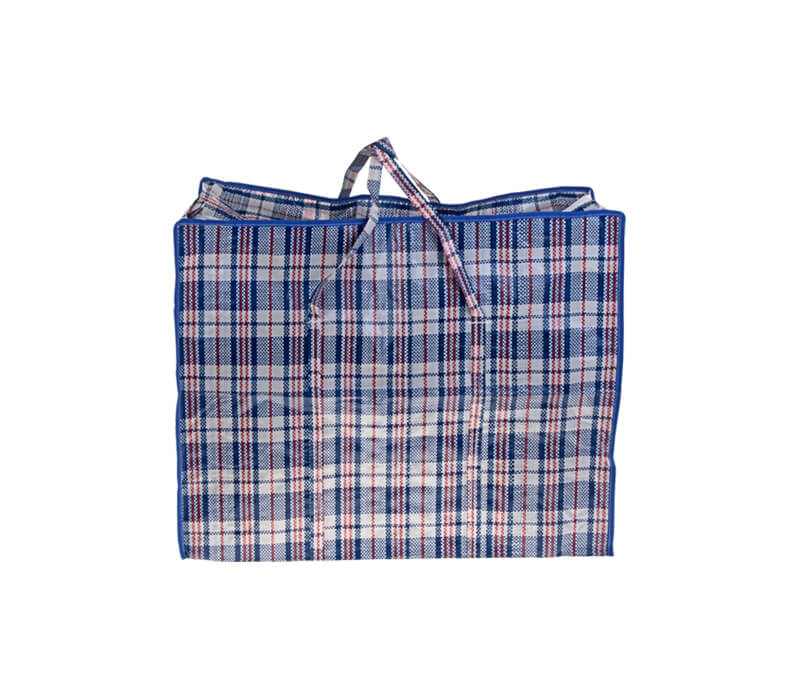 What is behind the bag?